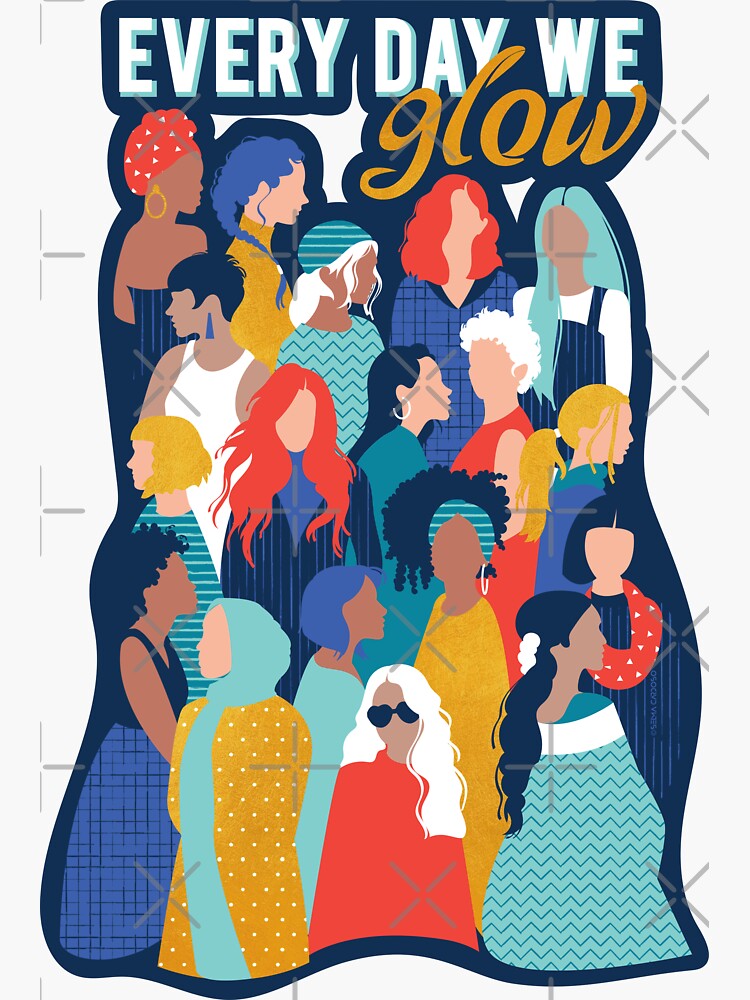 "Every day we glow International Women's Day // midnight navy blue ...