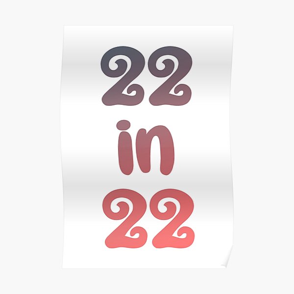 "22 in 22 gradient | 22nd Birthday | Turning 22 in 2022 | 22nd birthday ...