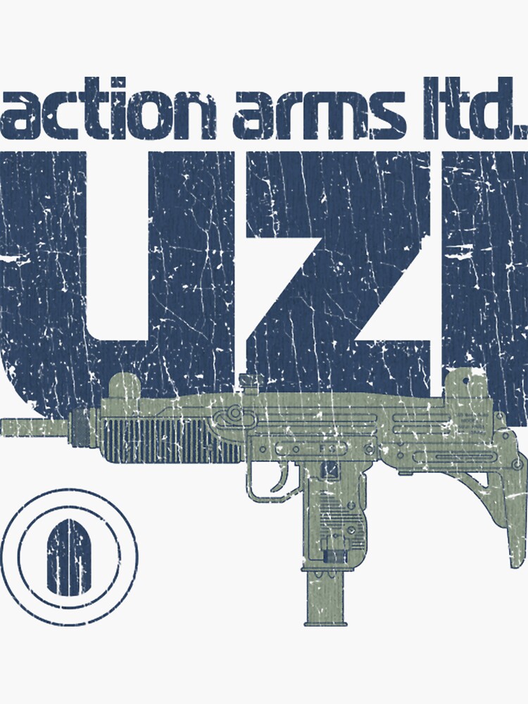 "Action Arms Ltd. Uzi 1980" Sticker for Sale by FesTei800 | Redbubble