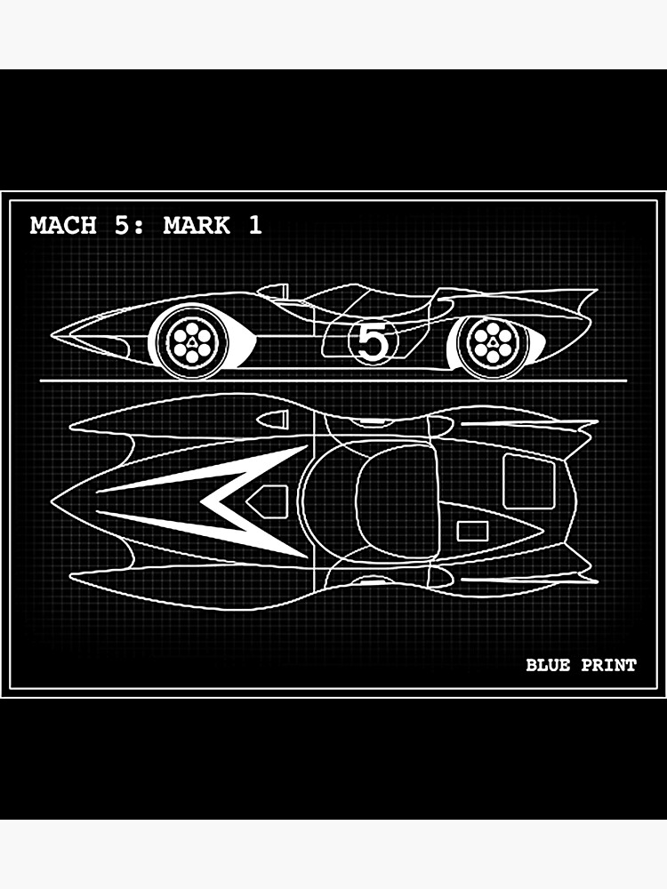 "MACH 5 BLUEPRINT" Poster for Sale by Gealoe15x | Redbubble