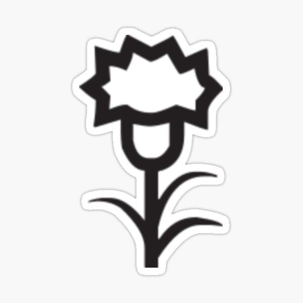 "Black flower" Sticker by Kamelart | Redbubble