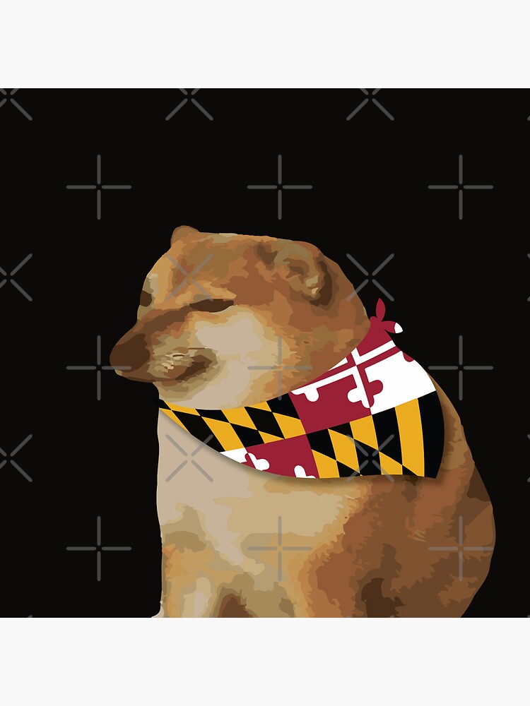 "Maryland Cheems - Sitting Shiba Inu Meme" Pin by HoneyKiwi | Redbubble