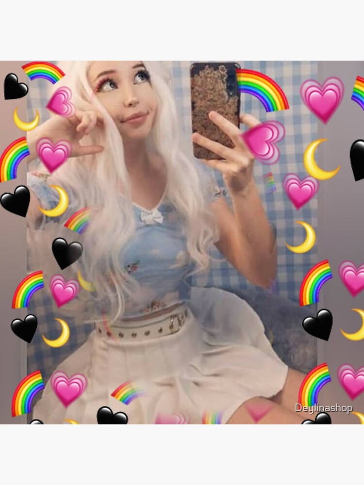 Belle Delphine Simp Alert Sticker By Deylinashop Redbubble