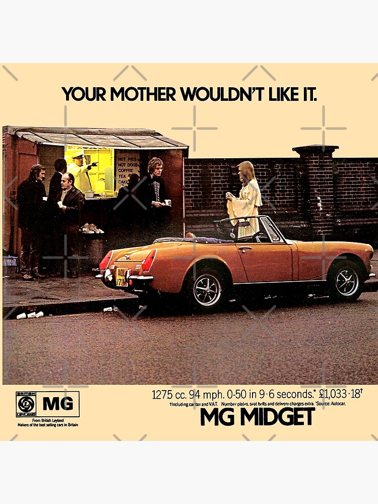 "MG MIDGET - ADVERT" Poster for Sale by ThrowbackM3 | Redbubble