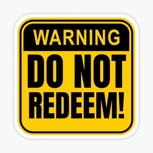"Kitboga Warning Do Not Redeem!" Sticker for Sale by ShahDesignz ...