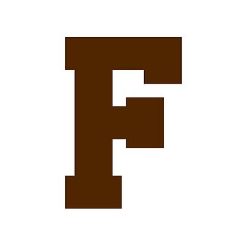 "Alphabet, Brown F, Sports letter F" Art Print for Sale by TheCultStuff ...