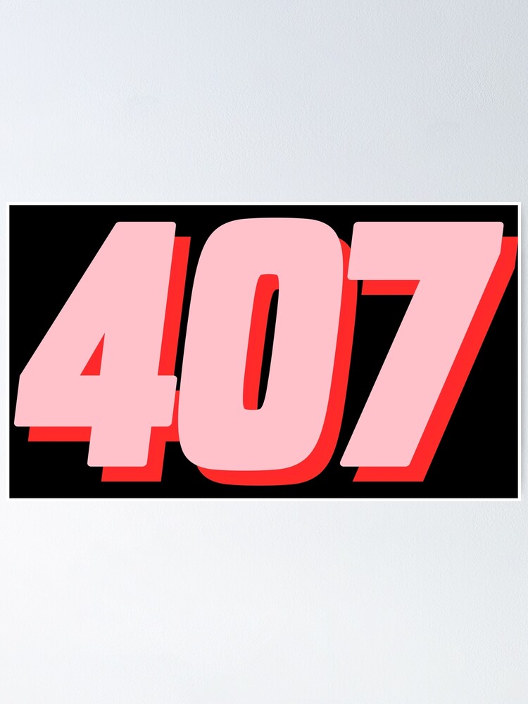 Póster «407 código de área código postal ubicación rosa» de WA-KA-NE ...