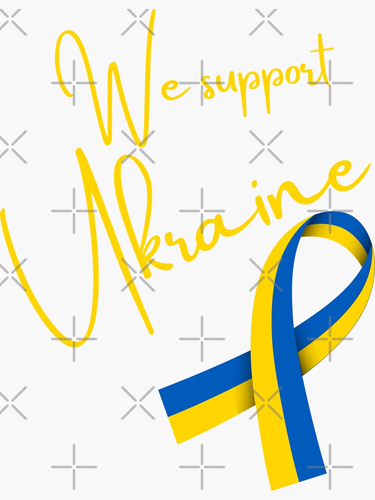 "We support Ukraine" Sticker by Karbekchli | Redbubble