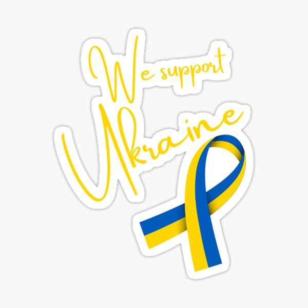 "We support Ukraine" Sticker by Karbekchli | Redbubble