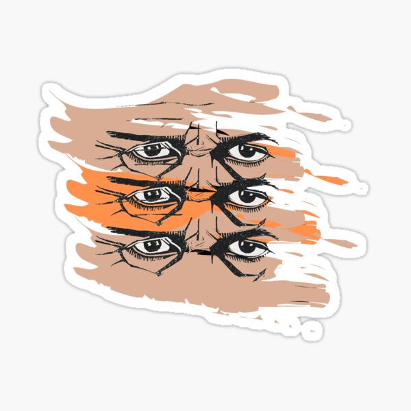"Self–portrait of the Eyes only N1" Sticker by HarlyBB | Redbubble