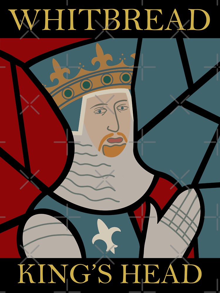 "Kings Head Pub Sign" Sticker by rogue-design | Redbubble