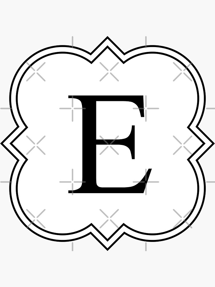"Fancy E" Sticker for Sale by marinarcher | Redbubble