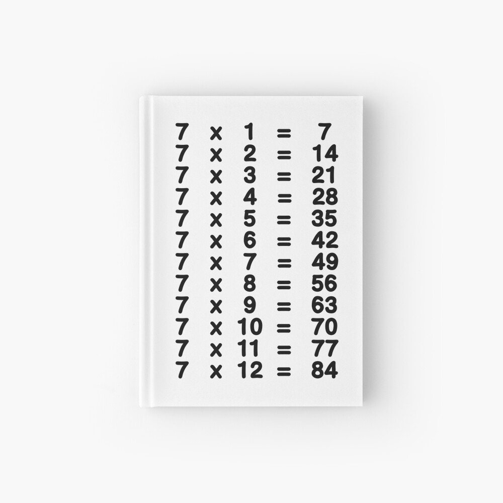 "7 X Table Seven Times Table Learn Multiplication Tables for Kids ...