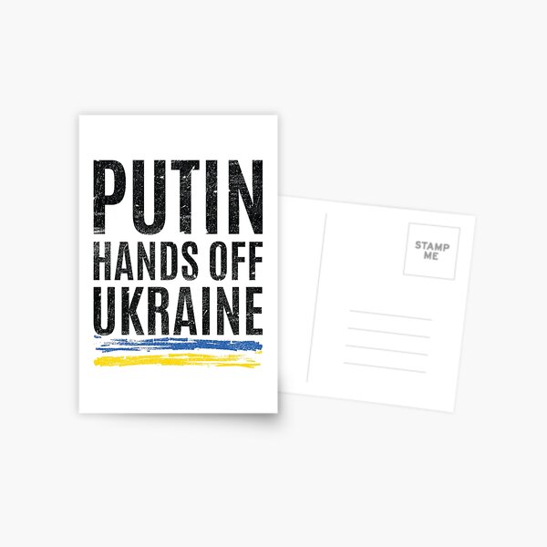 "Putin Hands Off Ukraine Anti Putin Support Ukraine Vintage Black Text ...
