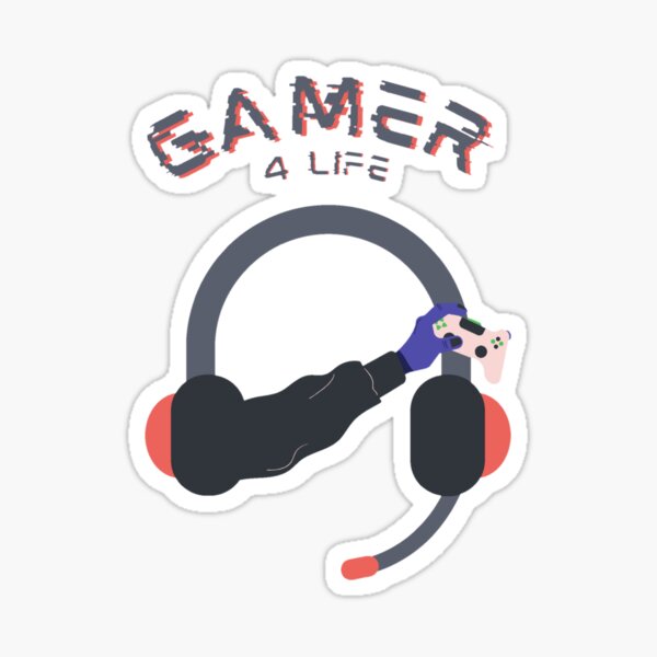 "Gamer for life, gamer forever" Sticker by abdoume | Redbubble