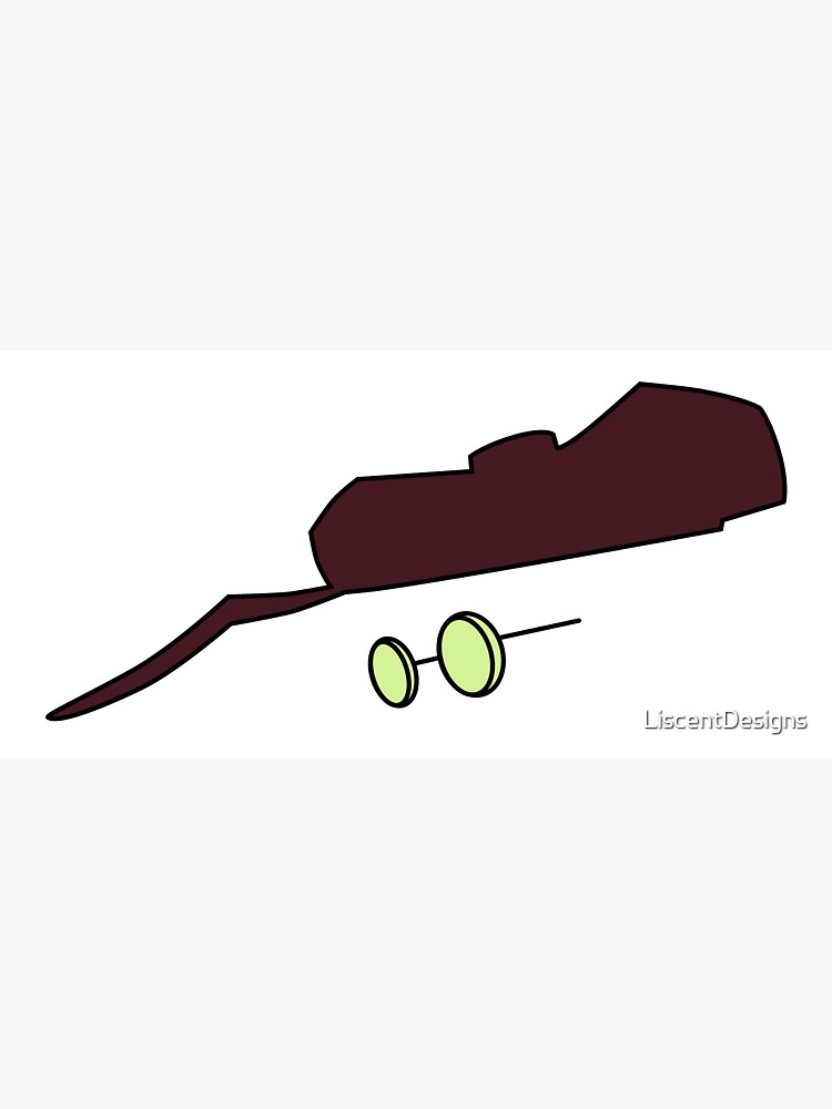 "Eustace hat and specs" Sticker by LiscentDesigns | Redbubble
