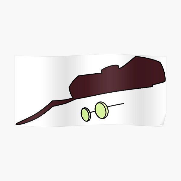 "Eustace hat and specs" Poster for Sale by LiscentDesigns | Redbubble