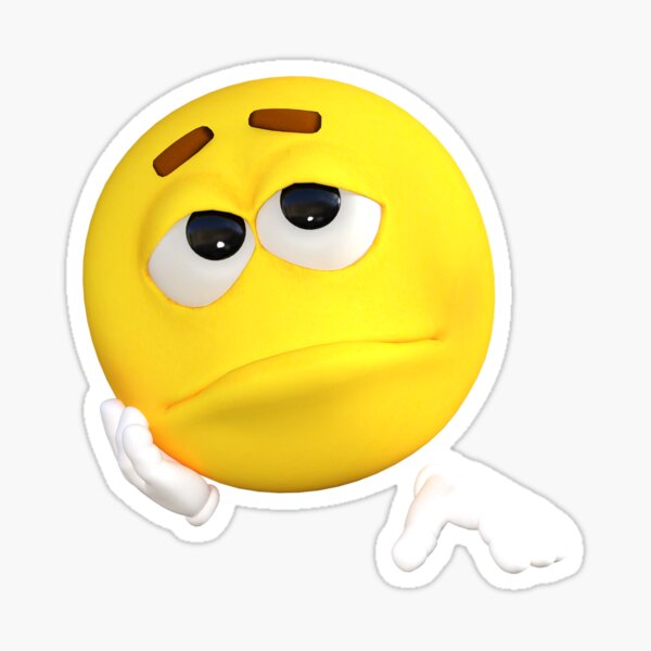 "sad emoji" Sticker by Neha28 | Redbubble