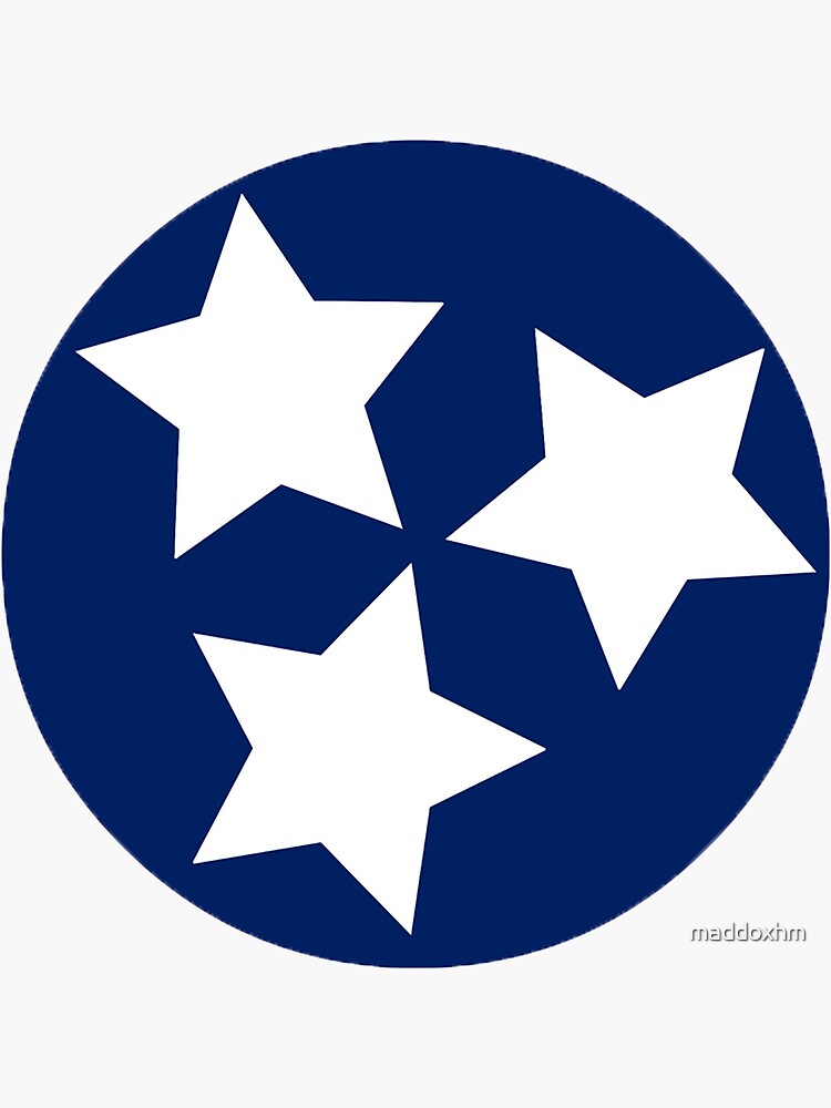 "Blue Tri-star" Sticker for Sale by maddoxhm | Redbubble