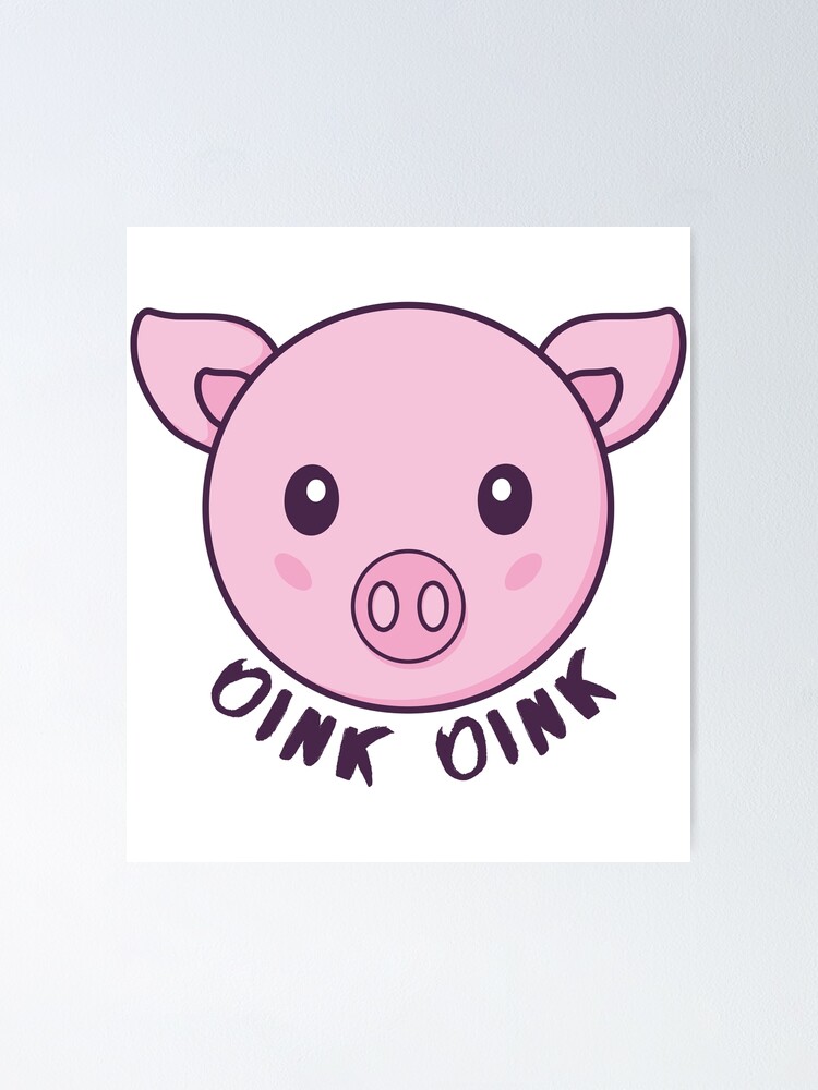 "Happy National Pig Day - Oink Oink" Poster for Sale by ImageBowl ...