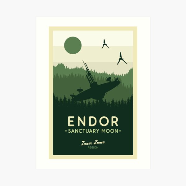 "Endor, Sanctuary Moon Poster" Art Print for Sale by magrodanny | Redbubble