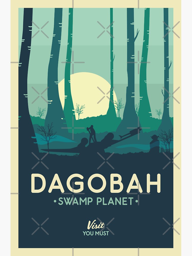 "Dagobah, Swamp Planet Poster" Sticker for Sale by magrodanny | Redbubble