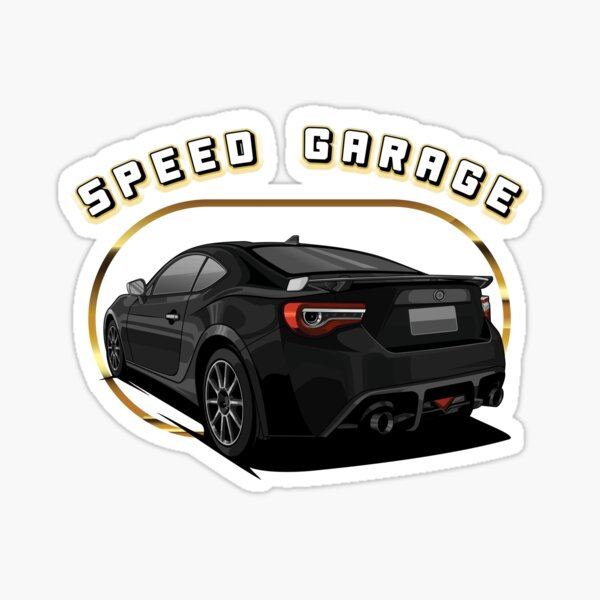 "Speed Garage Black" Sticker by AndyArtic | Redbubble