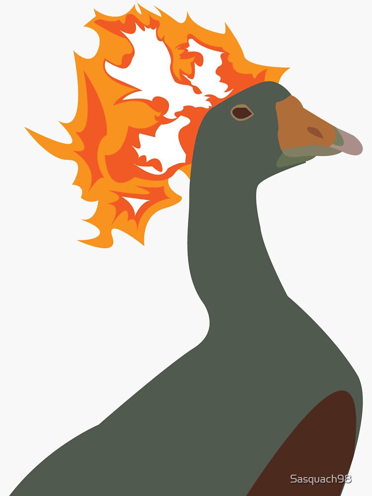 "Fire Goose" Sticker for Sale by Sasquach98 | Redbubble
