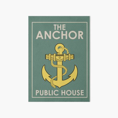 "The Anchor Pub Sign." Art Board Print by rogue-design | Redbubble