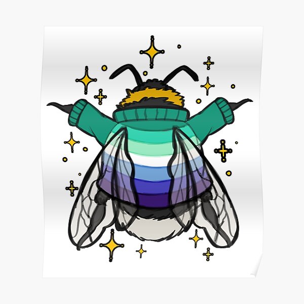 "bee gay" Poster for Sale by MathildeDraws | Redbubble