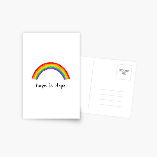 "hope is dope " Postcard for Sale by wanungara | Redbubble