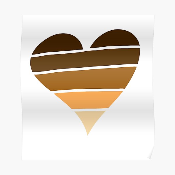 "Skin Color Heart" Poster for Sale by baddickdesign | Redbubble