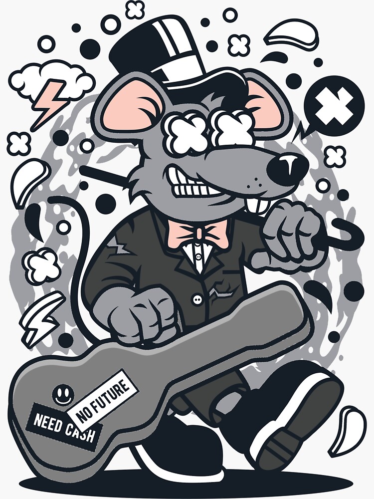 "Rat Guitar; Rat Guitar, guitar, rat, music, rock, rats, band, vintage ...