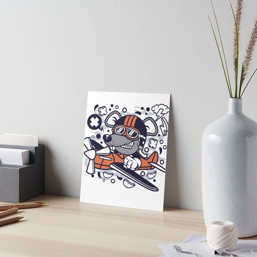 Lámina rígida «piloto de ratas; Piloto de rata avión, avión, rata ...