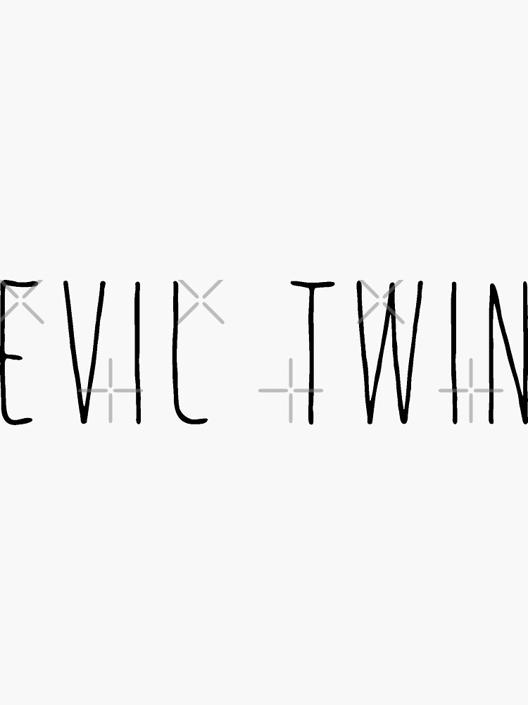 "Evil Twin" Sticker for Sale by thepinecones | Redbubble