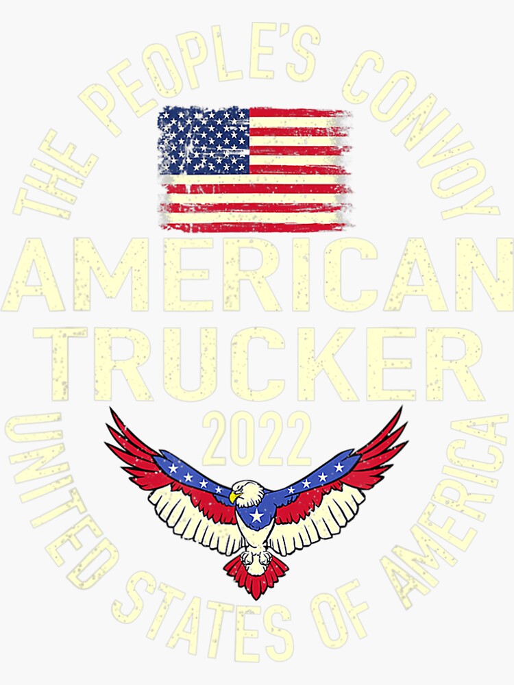 "The People's Convoy 2022 America Truckers Freedom Convoy USA" Sticker ...