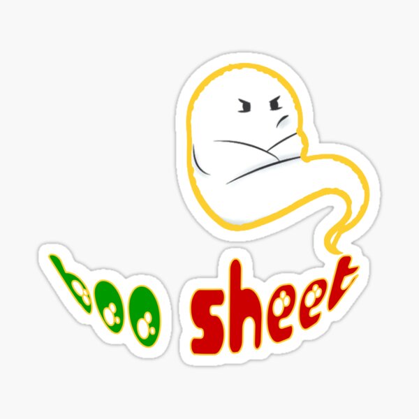 "boo sheet " Sticker by oumnhour | Redbubble