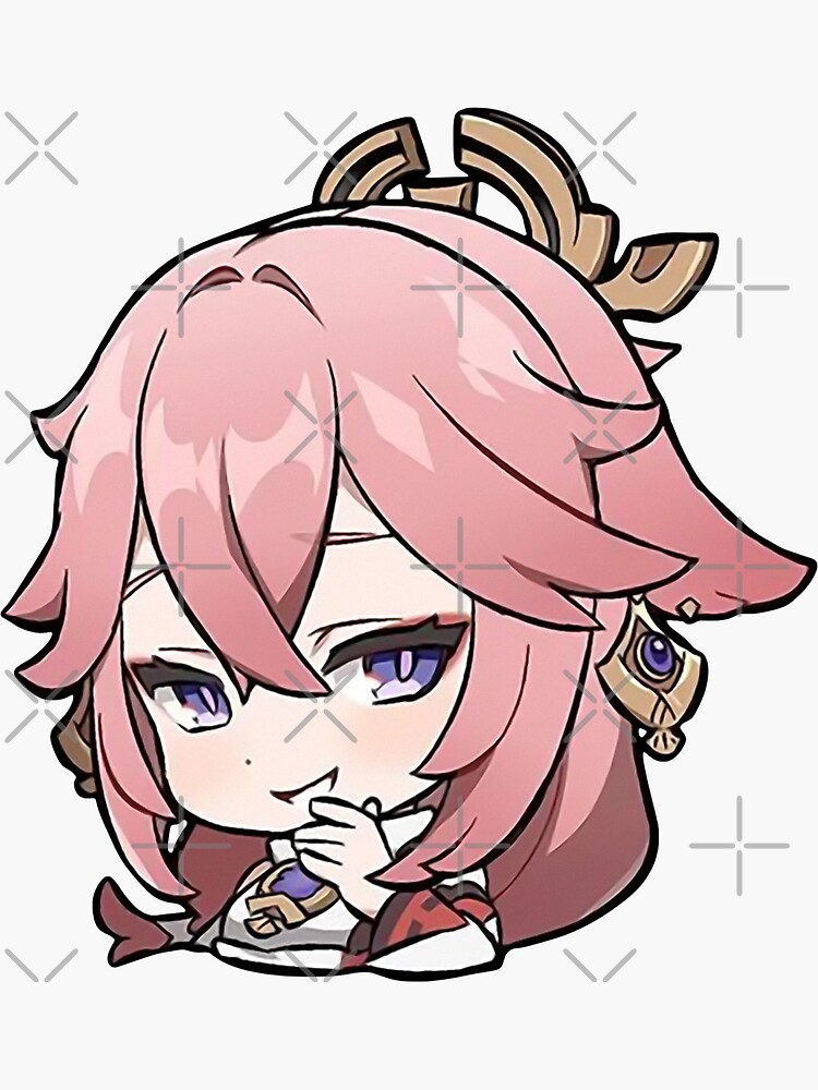 "Yae Miko | Genshin Impact "Smirk"" Sticker by Asiapenguin | Redbubble
