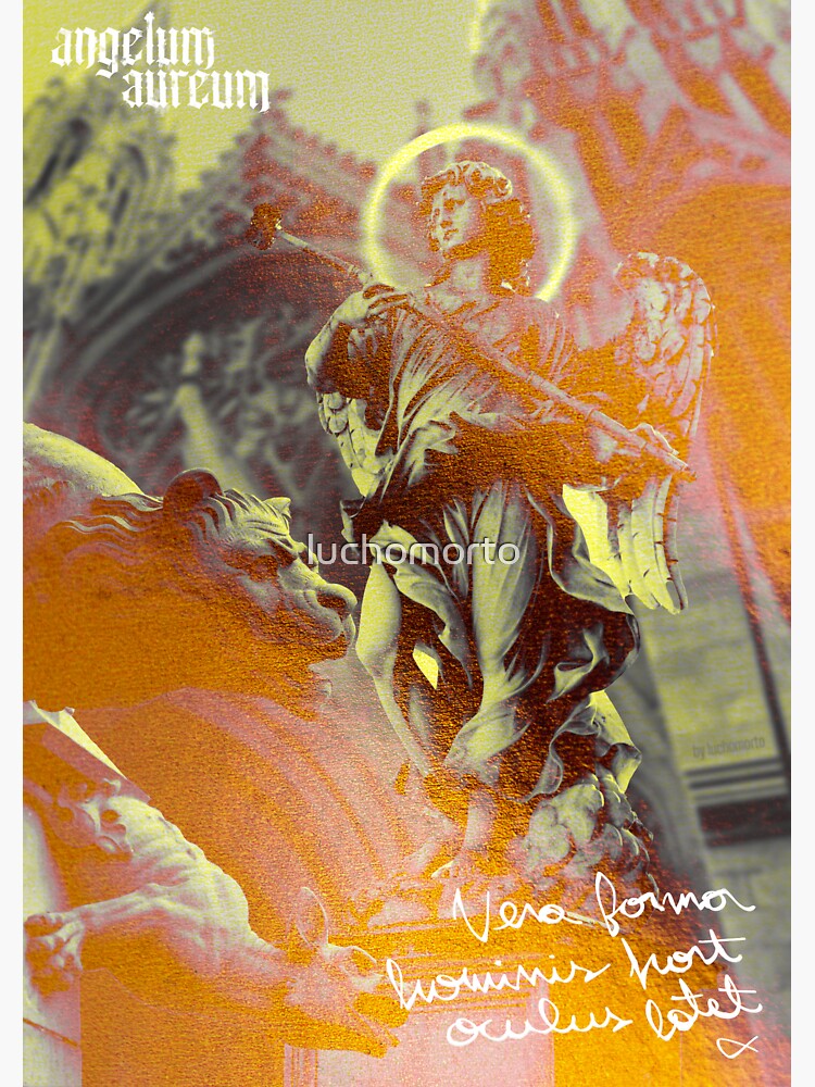 "Angelum Aureum (Golden Angel)" Sticker for Sale by luchomorto | Redbubble