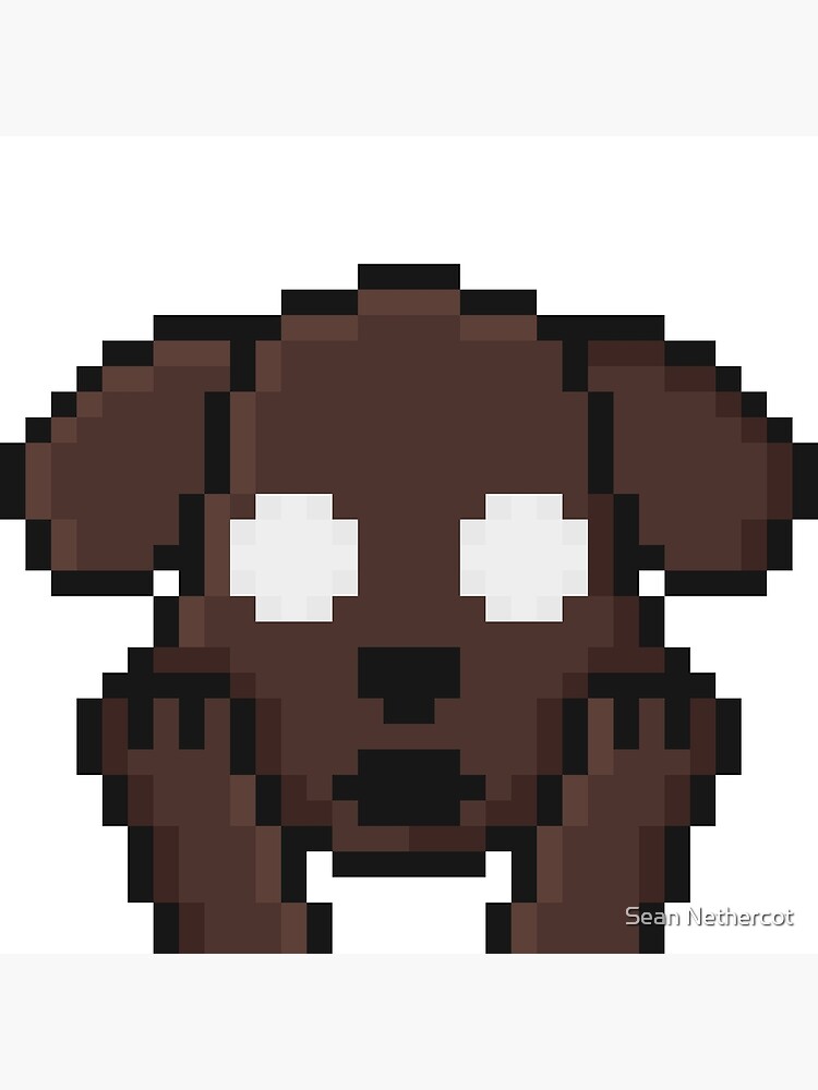 "Shocked Doggie Emoji (Pixel Art)" Art Print by SeanyGames | Redbubble