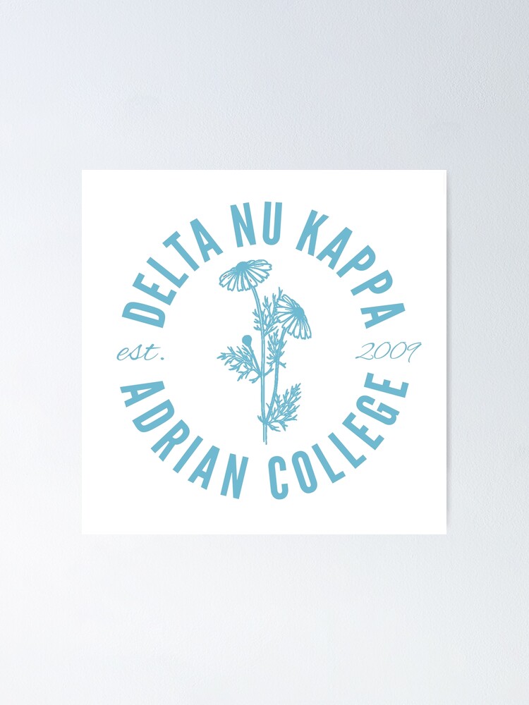 "Delta Nu Kappa Daisy Logo - Blue" Poster for Sale by DeltaNuKappa ...