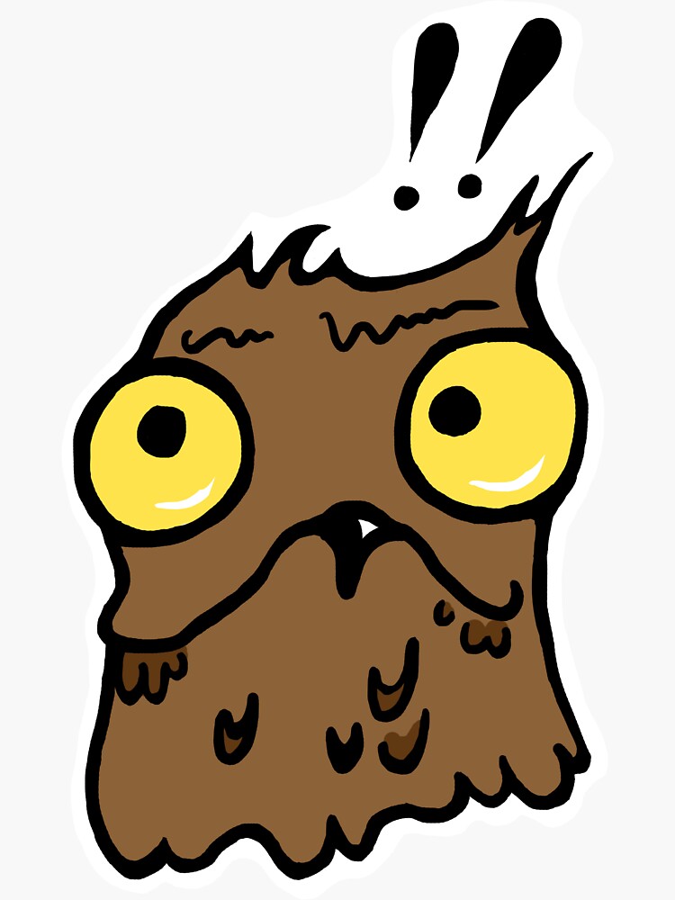 "Surprised Potoo" Sticker for Sale by Dracanthropic | Redbubble