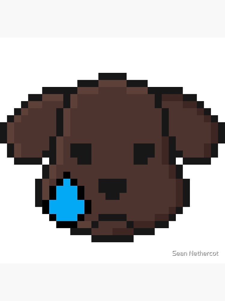 Poster « Sad Doggie Emoji (Art Pixel) », par SeanyGames | Redbubble