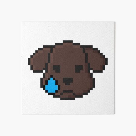 "Sad Doggie Emoji (Pixel Art)" Art Board Print for Sale by SeanyGames ...