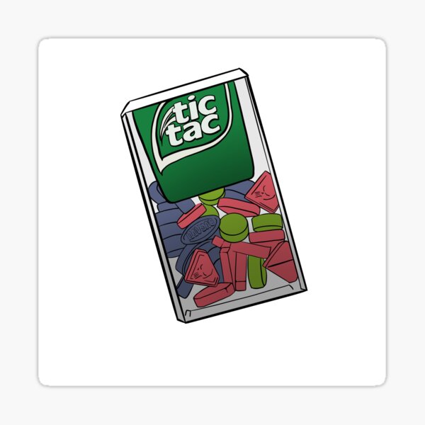 "Tic tacs " Sticker by amiebunny | Redbubble