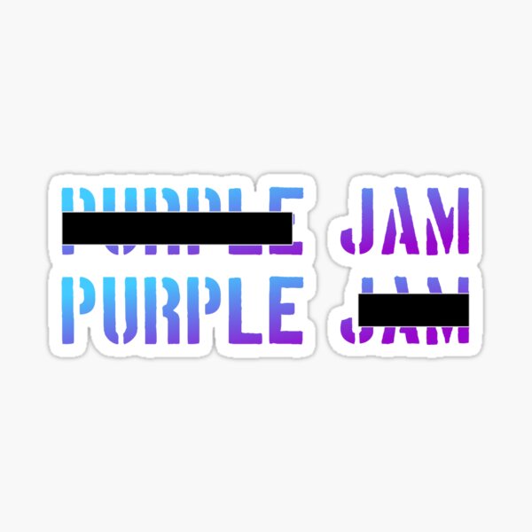 "Purple Jam Redacted" Sticker by PurpleJamUK | Redbubble