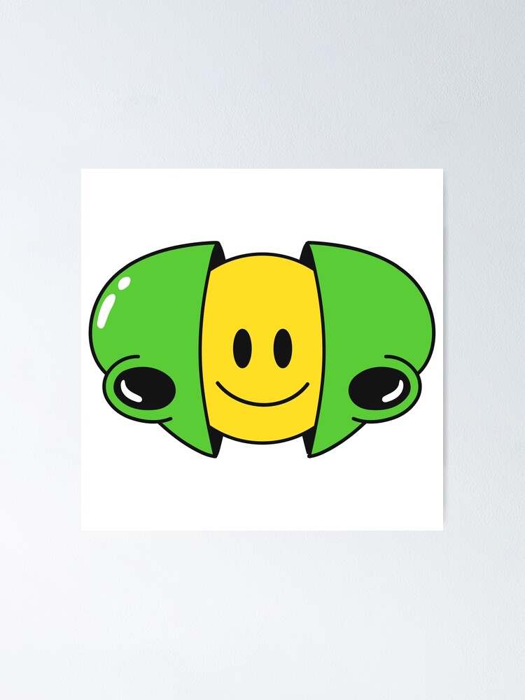 "Happy Alien Smiley" Poster for Sale by Weird-Banana | Redbubble