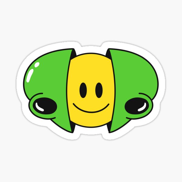 "Happy Alien Smiley" Sticker by Weird-Banana | Redbubble