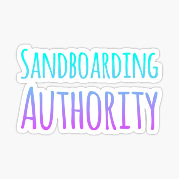 "Sandboarding Authority" Sticker by SweetWearStore | Redbubble