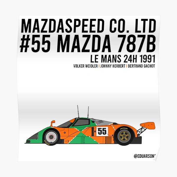 "#55 Mazda 787B" Poster for Sale by Eduarson26 | Redbubble